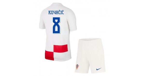 Günstige Fußballtrikots Kroatien Kovacic 8 Kinder Heimtrikot EURO 2024 ...